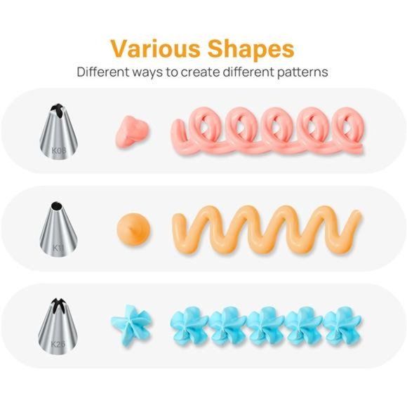 Kitchen | 32piece Piping Bags And Tips Set With 24 Icing Piping Tips ...
